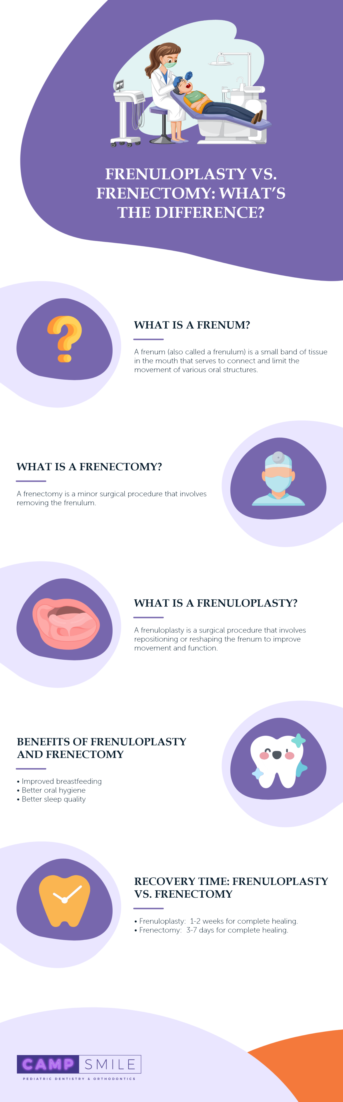 Frenuloplasty vs. Frenectomy: What’s the Difference? - Camp Smile